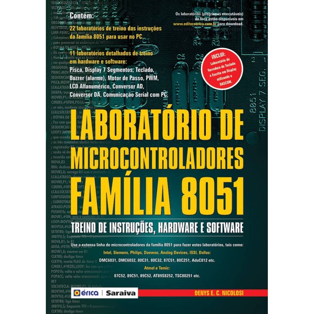 Laboratório de microcontroladores família 8051 - livrarianosnahistoria