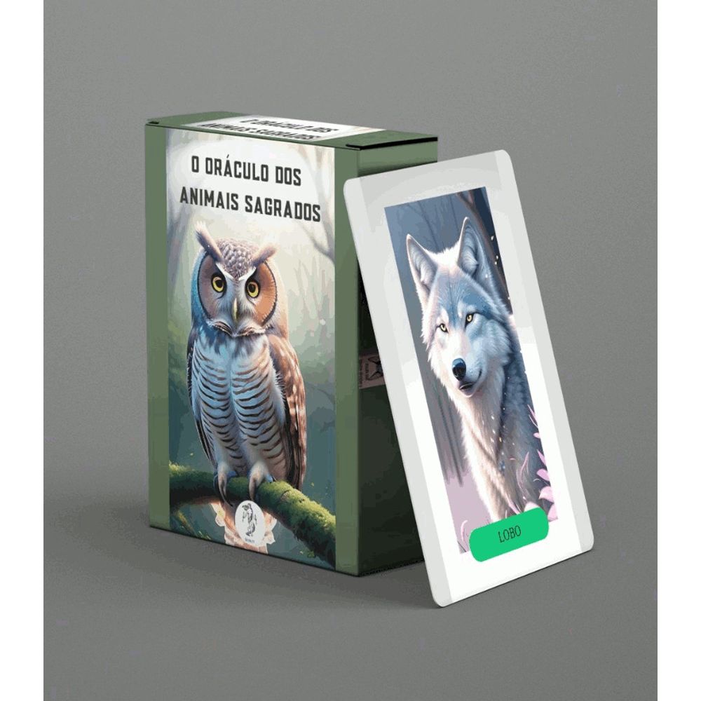 O oráculo dos Animais Sagrados - Cartas e livreto - umlivro